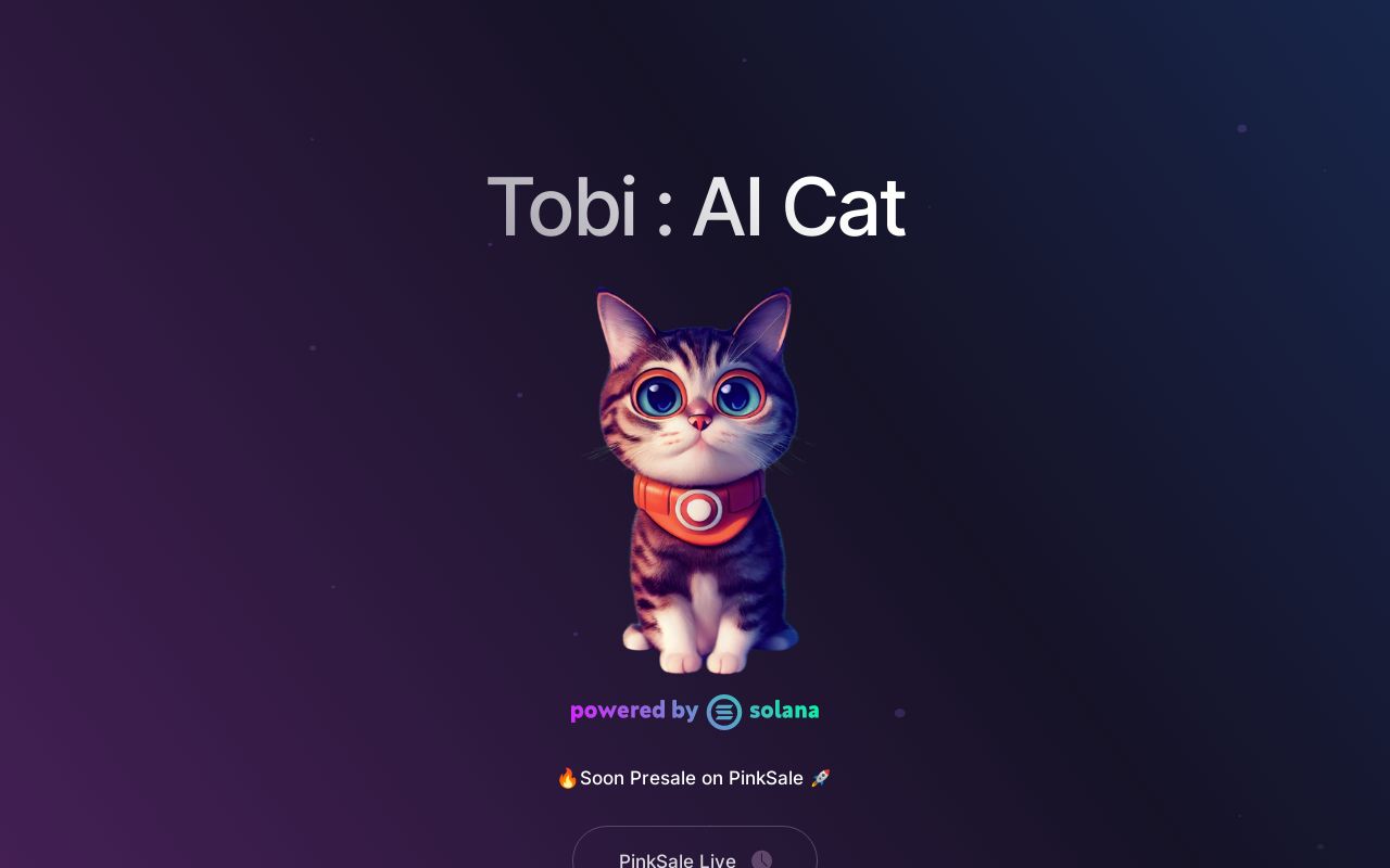 $TOBI: AI Cat is a meme coin on Solana blockchain